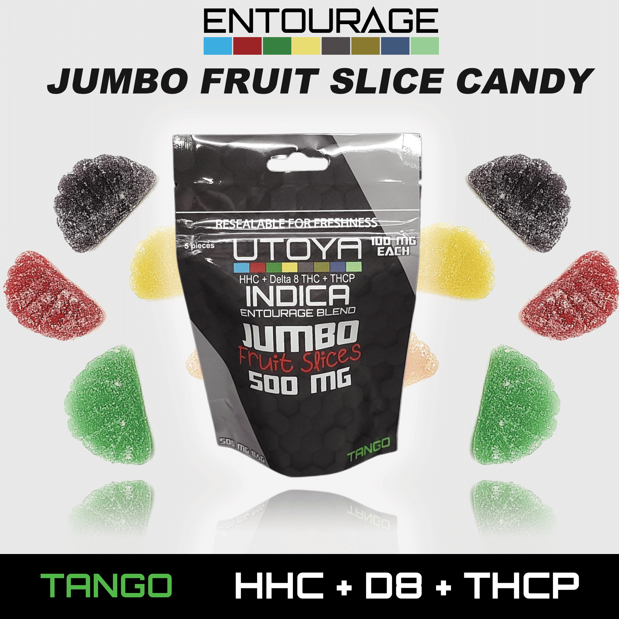 Indica Tango Jumbo Fruit Slice Candy (THCP) - Utoya Wholesale Hemp Products