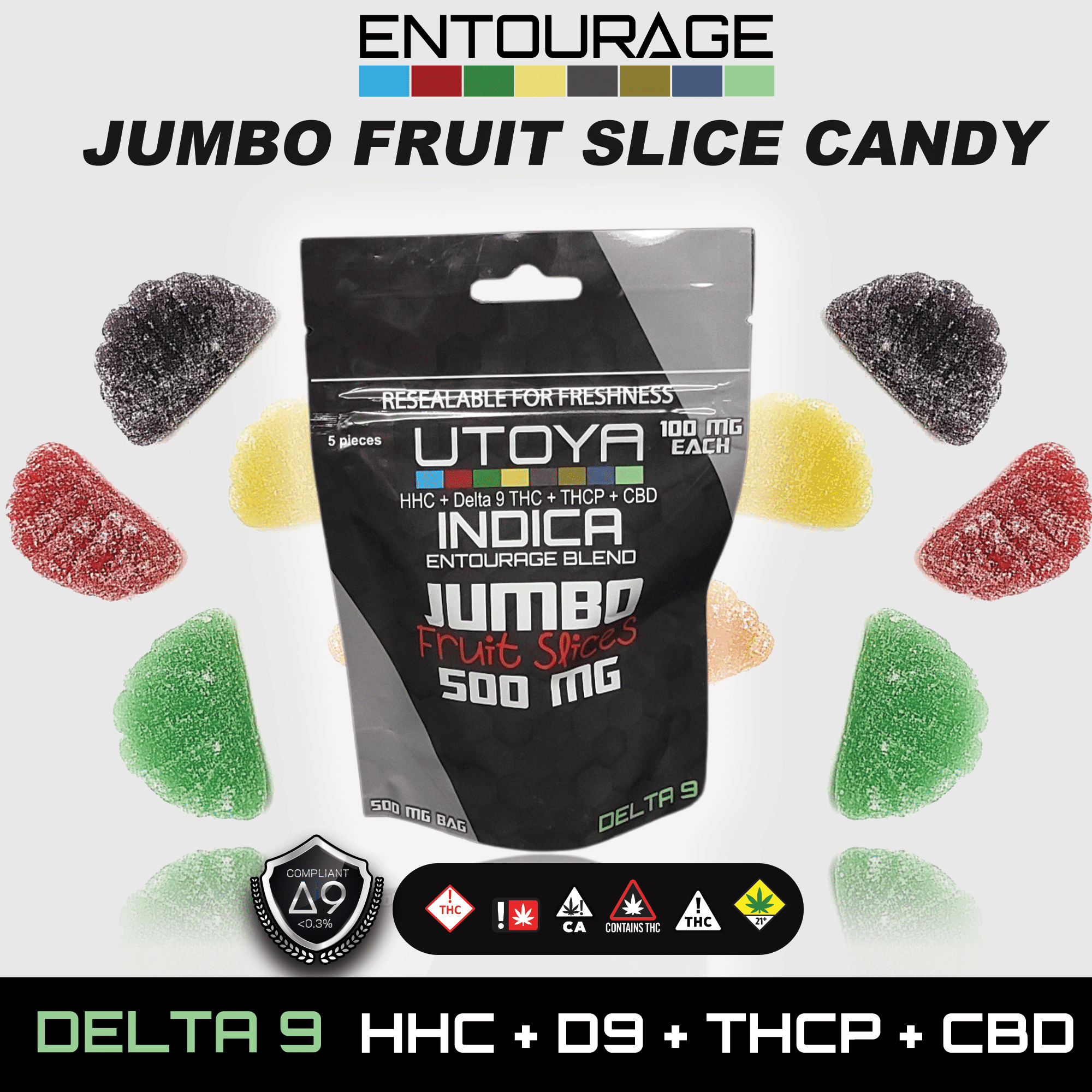 Delta 9 Jumbo Gummies 100mg each - Wholesale Utoya Organics